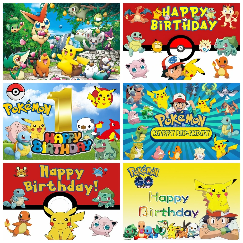 Pokemon-Backdrop-Cover-Kids-Birthday-Party-Decoration-Pikachu-Baby ...
