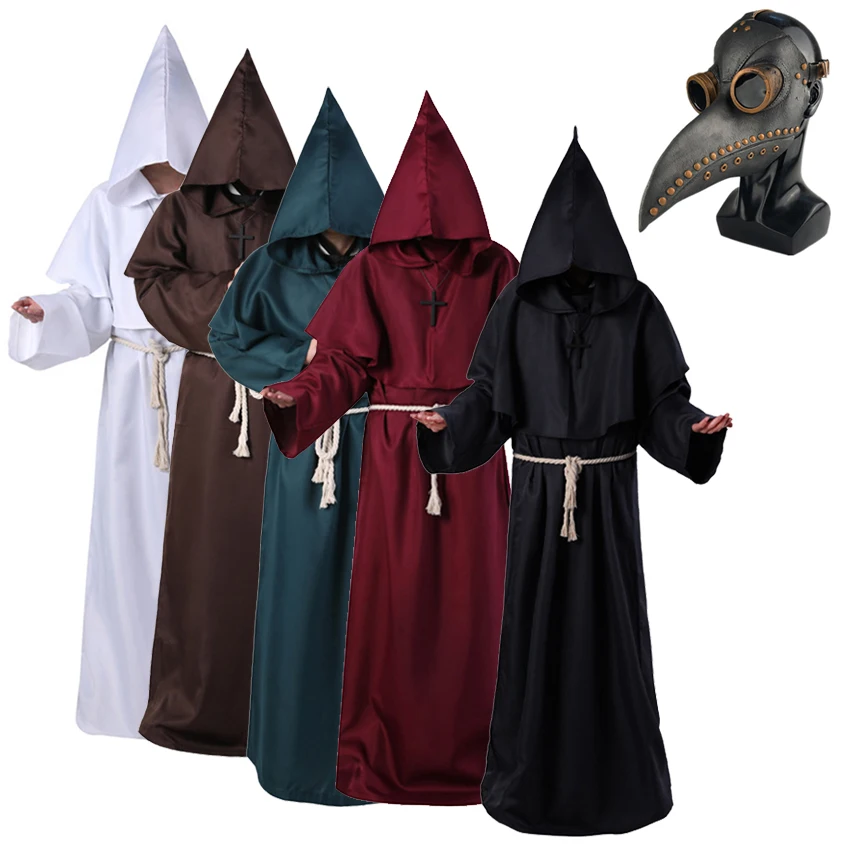 Disfraz-de-monje-Medieval-para-hombre-y-mujer-T-nica-de-fraile-Doctor ...