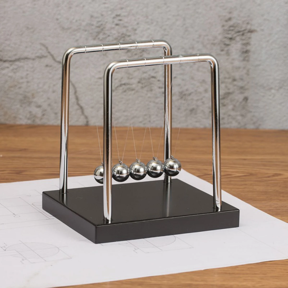 Newton-Pendulum-Teaching-Science-Steel-Balance-Ball-Fun-Physics ...