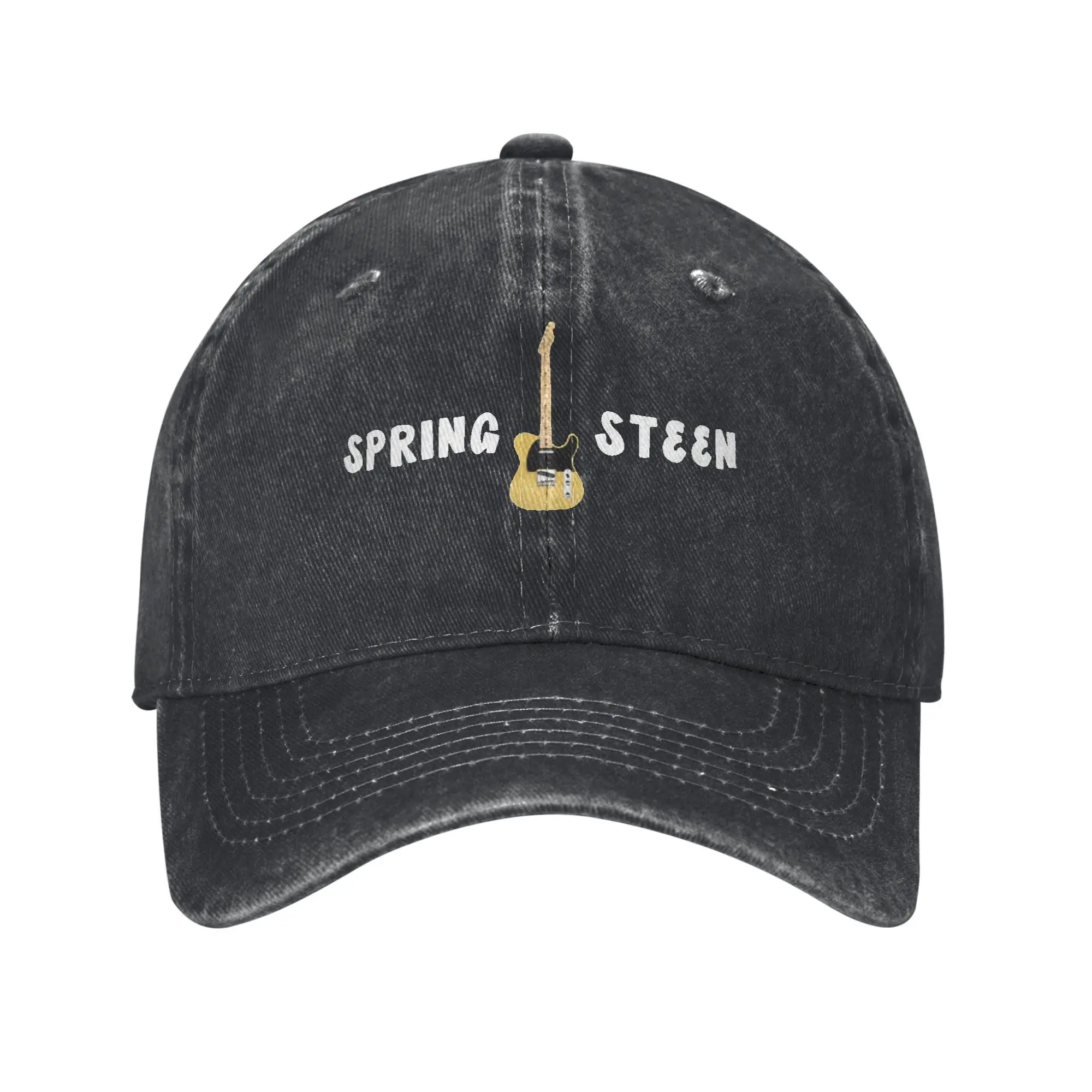 Hip Hop Music Springsteen Guitar Bruce Printing Retro Cowboy Washed ...