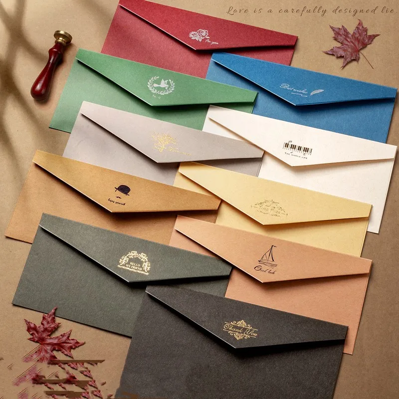 Colorful-Kraft-Paper-Envelopes-Assorted-10-Colors-Envelopes-For ...