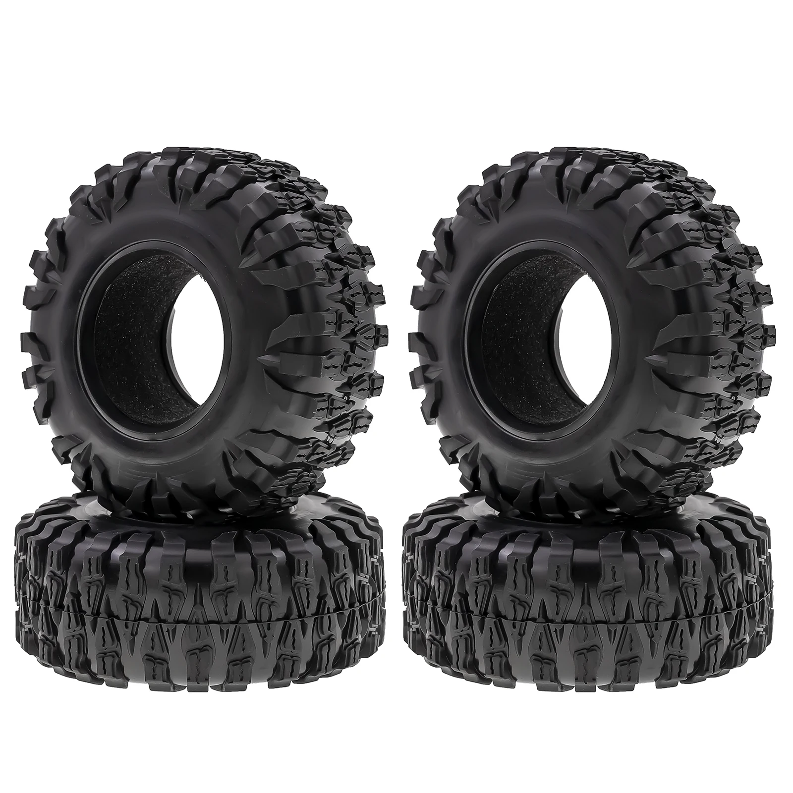 2.2 Rubber Mud Grappler Tires 120*46MM for 1:10 RC Rock Crawler Axial ...