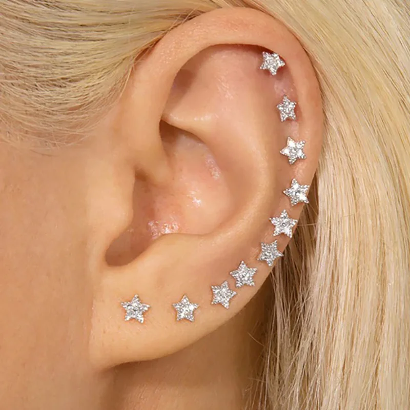 Dainty-Mini-Star-Ear-Piercing-Stud-Earrings-for-Women-Gold-Color-Zircon ...