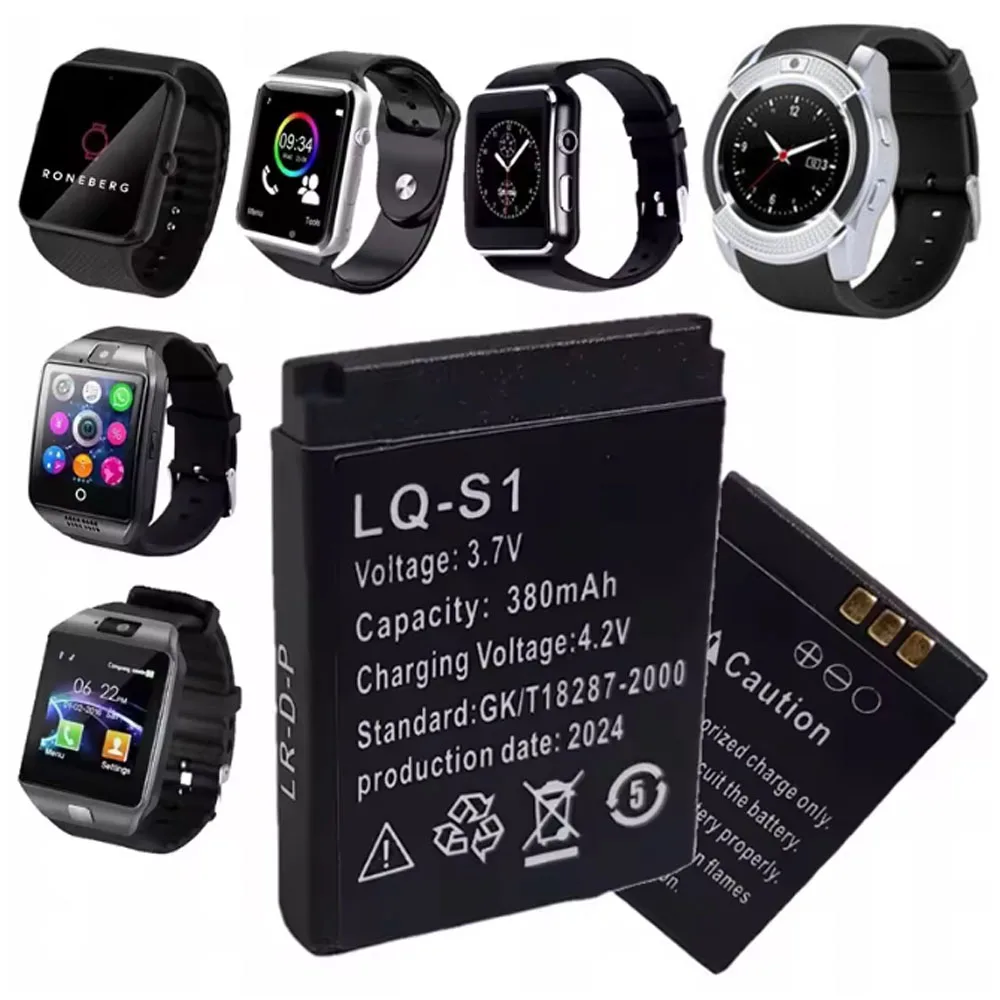 Iq s1 3 7v 380mah rechargeable lithium battery original Smartwatch ...