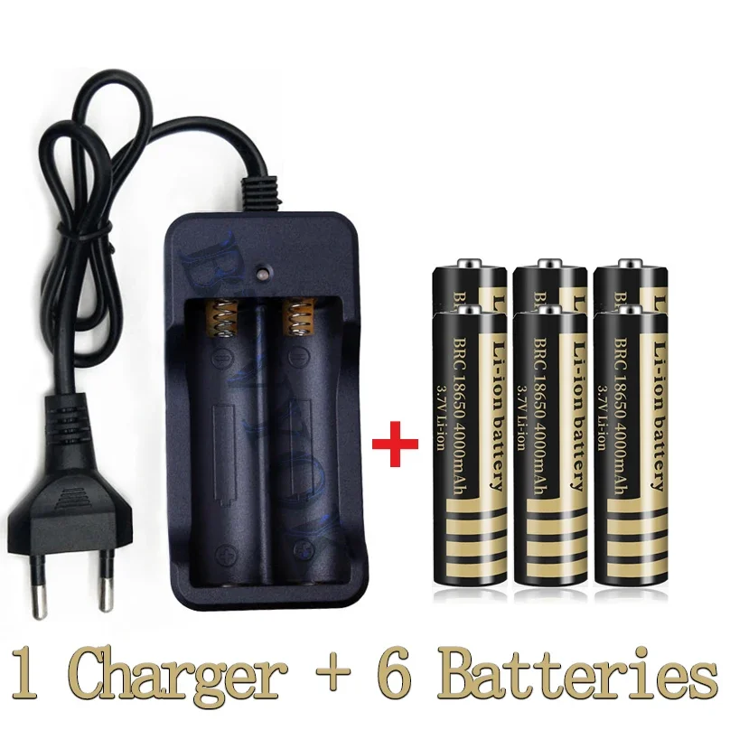 3-7V-4000mAh-Capacity-18650-Li-ion-Rechargeable-Battery-For-Flashlight ...