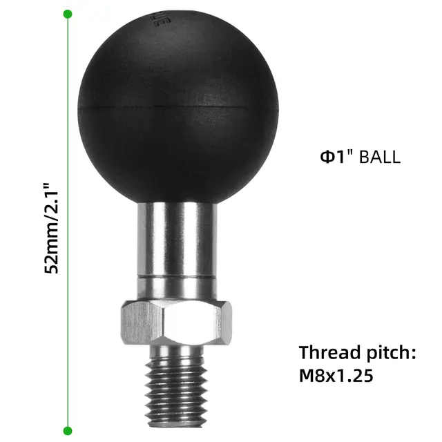 FANAUE Mounts Adapter 1 inch ball mount m8 m10x1.25 post bracket holl ...