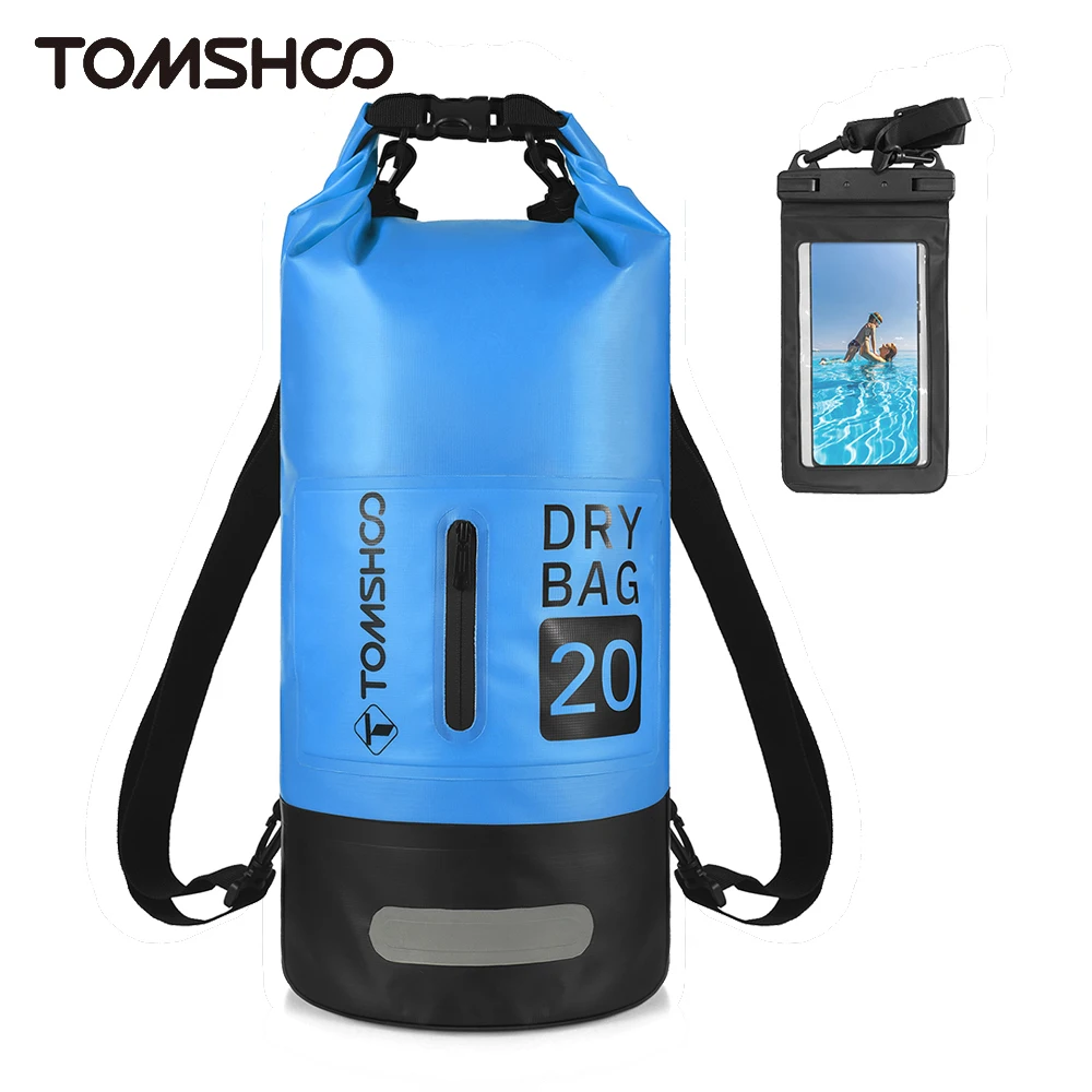 Tomshoo-Waterproof-Dry-Bag-10L-20L-Roll-Top-Dry-Bag-Backpack-w ...