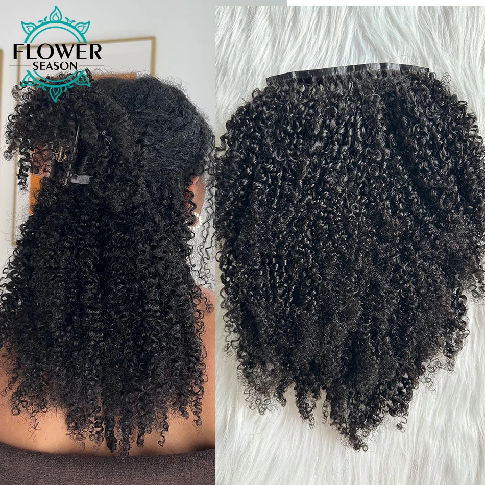 Afro-Kinky-Curly-r-initialisation-Ins-Extensions-Cheveux-Humains-Sans ...