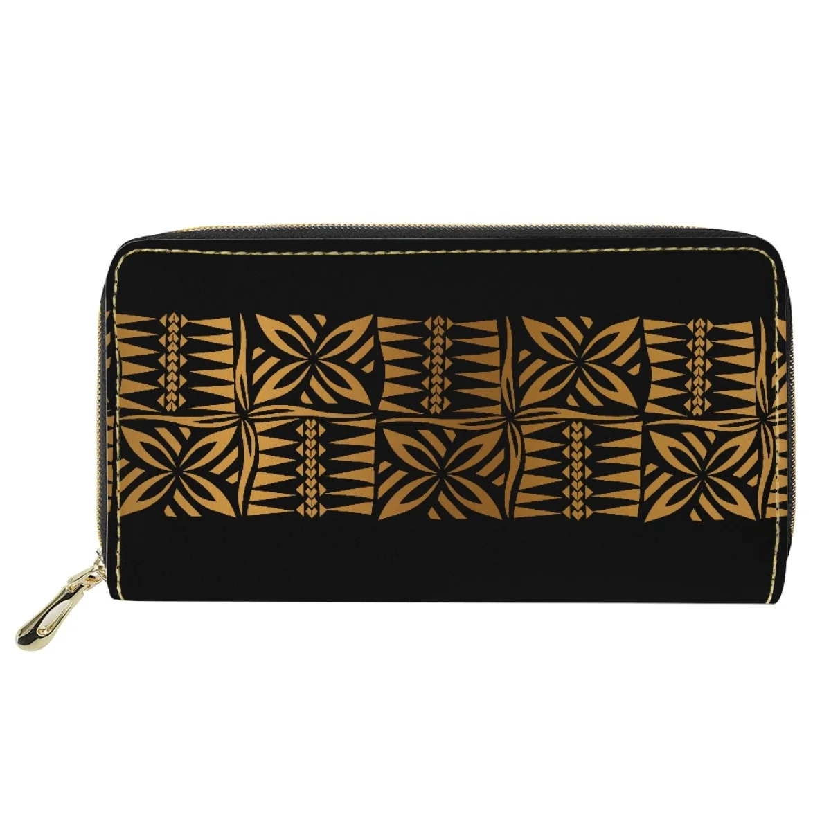 Polynesian-Tribal-Samoan-Plumeria-Design-Women-Wallet-PU-Zipper ...