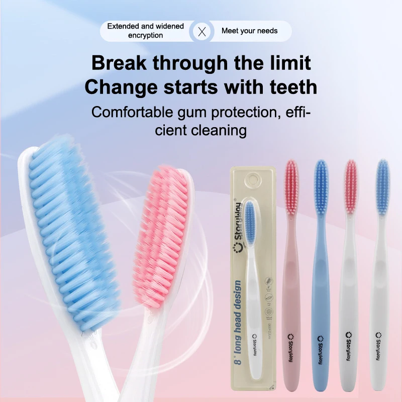 1 Pcs Soft Long Head Adult Big Toothbrush Single Independent Package ...