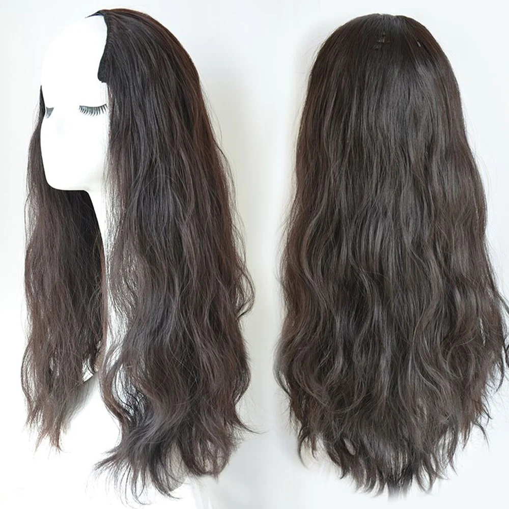 Long-Straight-Deep-Wavy-Synthetic-Clip-in-U-Shaped-Wigs-for-Women-Hair ...