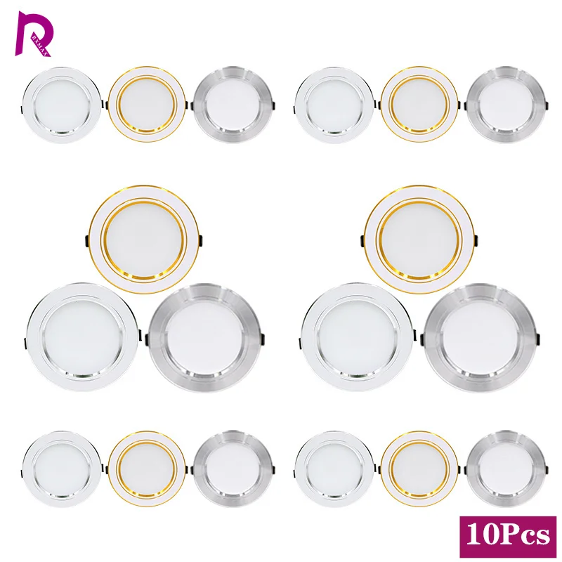 10pcs-lot-AC-220V-230V-240V-Led-Downlights-5W-9W-12W-15W-18W-LED ...