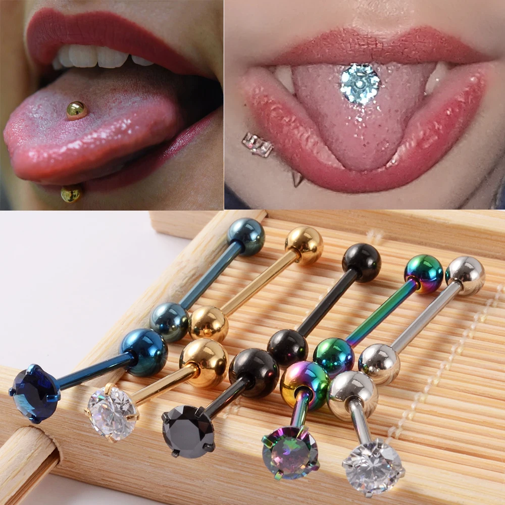 Piercing-de-acero-quir-rgico-antial-rgico-2-piezas-Piercings-de-lengua ...