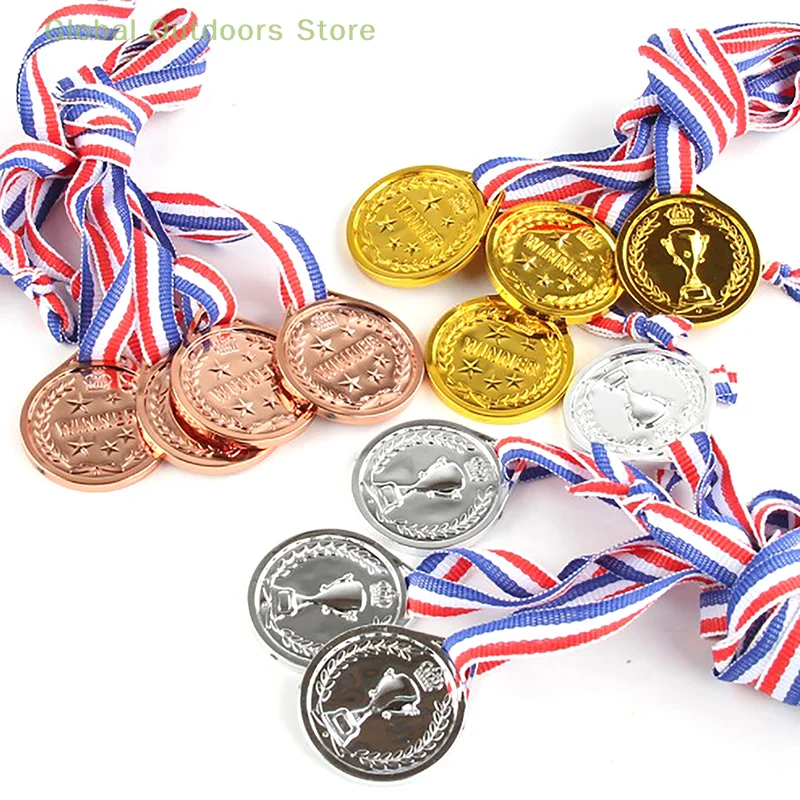 10pcs-Kids-Children-Fake-Gold-Plastic-Winners-Medals-Sports-Game-Prize ...