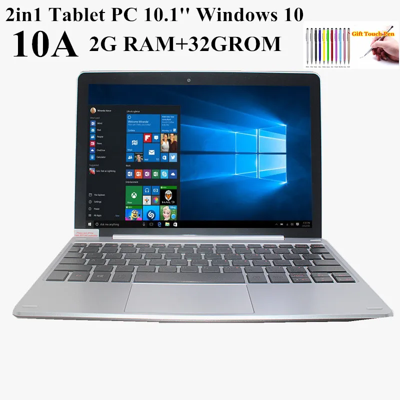 2in1 tablet pc 10.1 polegada 10a windows 10 ram 2gb + 32gb 1280*800 ips ...