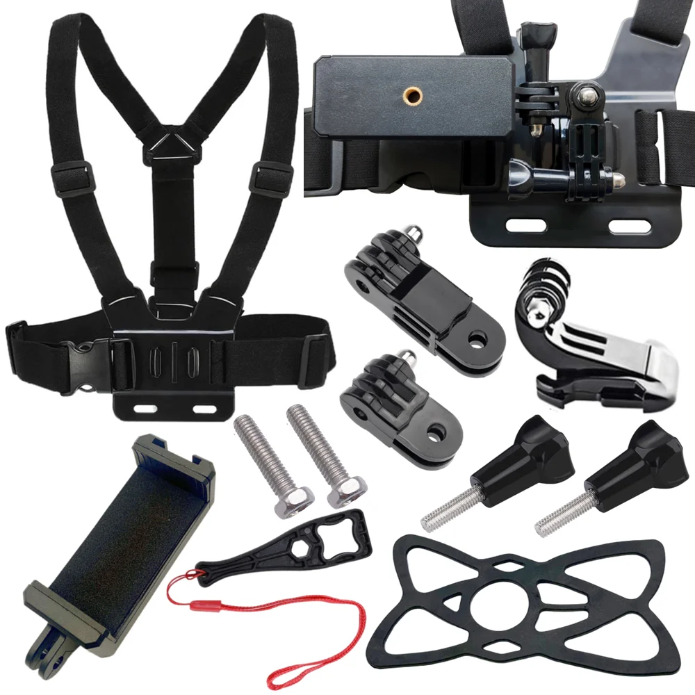 Chest Strap Phone Mount Belt, Body Harness para Gopro Hero 10, 9, 8, 7 ...