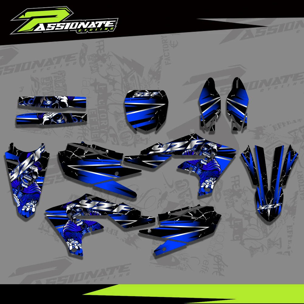 Graphics Decals Stickers Motorcycle Background For YAMAHA YZ450F YZ ...