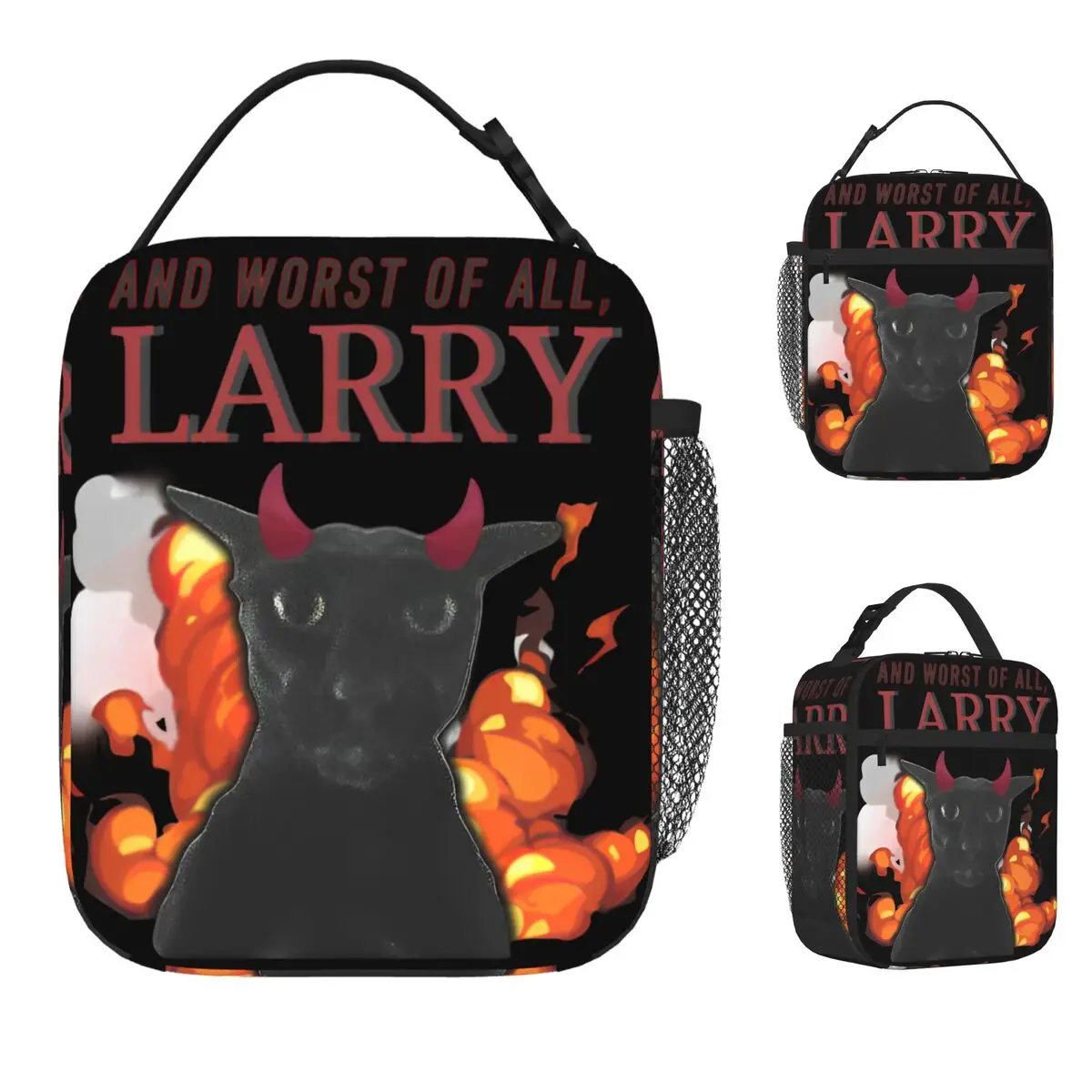 Funny Evil Larry Cat Dank Brainrot Meme Insulated Lunch Bags Food ...