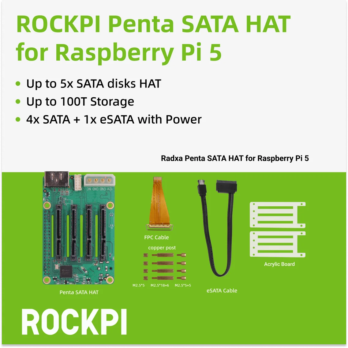 ROCKPI-Penta-SATA-HAT-Up-to-5x-SATA-disks-HAT-for-Raspberry-Pi-5-and ...