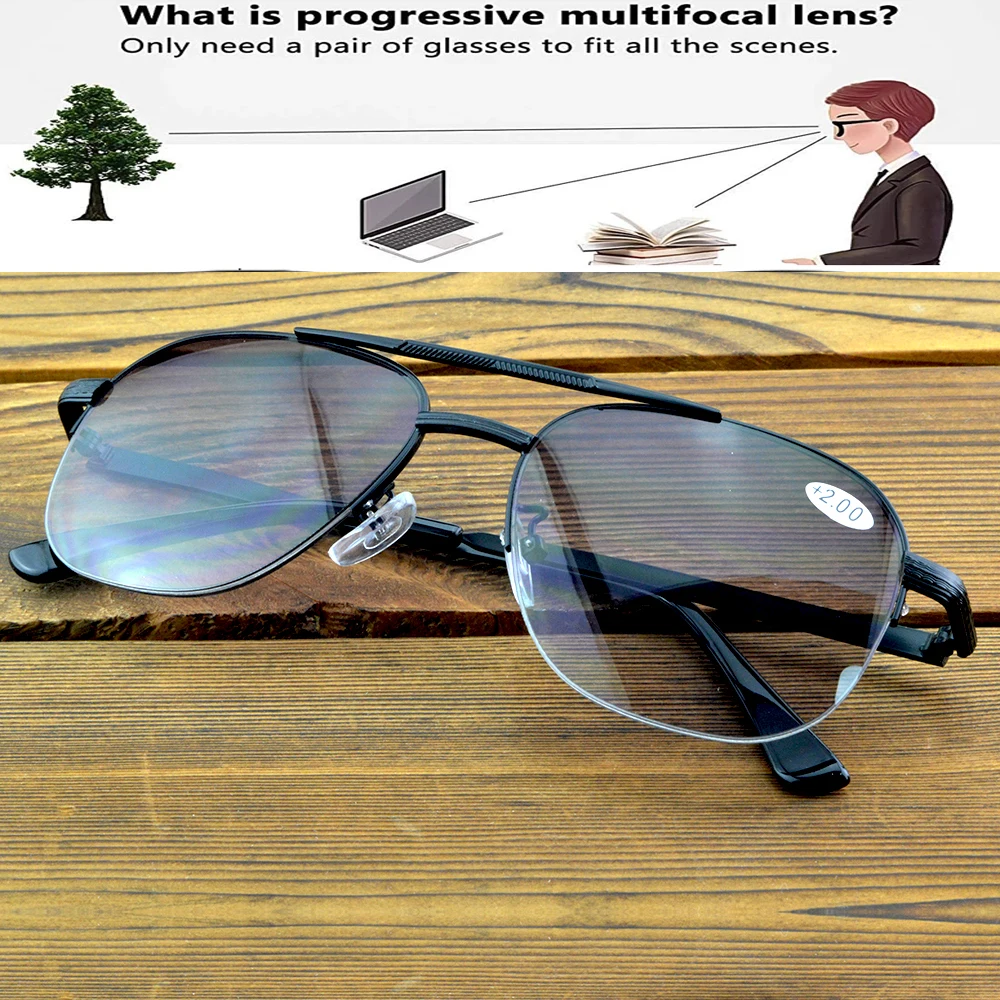 CLARA VIDA GRADIENT PROGRESSIVE SUNGLASSES READING GLASSES DUAL PURPOSE ...