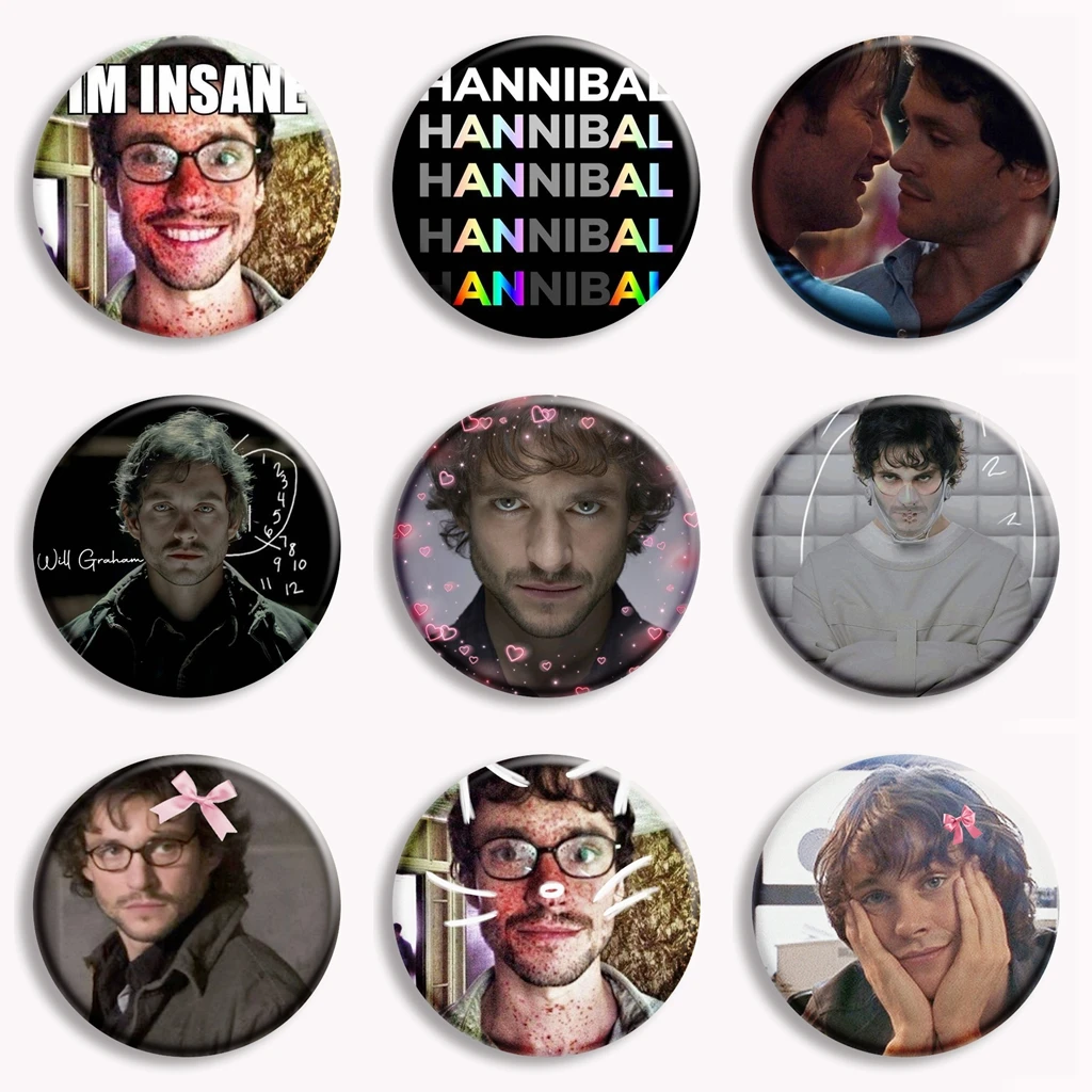 Pink-Bow-Will-Graham-Clock-I-Am-Insane-Funny-Meme-Button-Pin-Metal ...