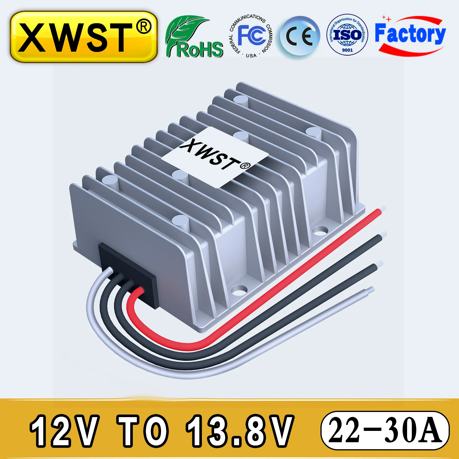 XWST Newest 12V to 13.8V DC DC Converter 21A 30A Step Up Boost Power Converter 13.8V Stabilizer ...