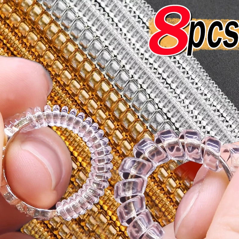 8pcs/Set Ring Size Reducer Tools Spiral Spring Based Rings Adjust ...