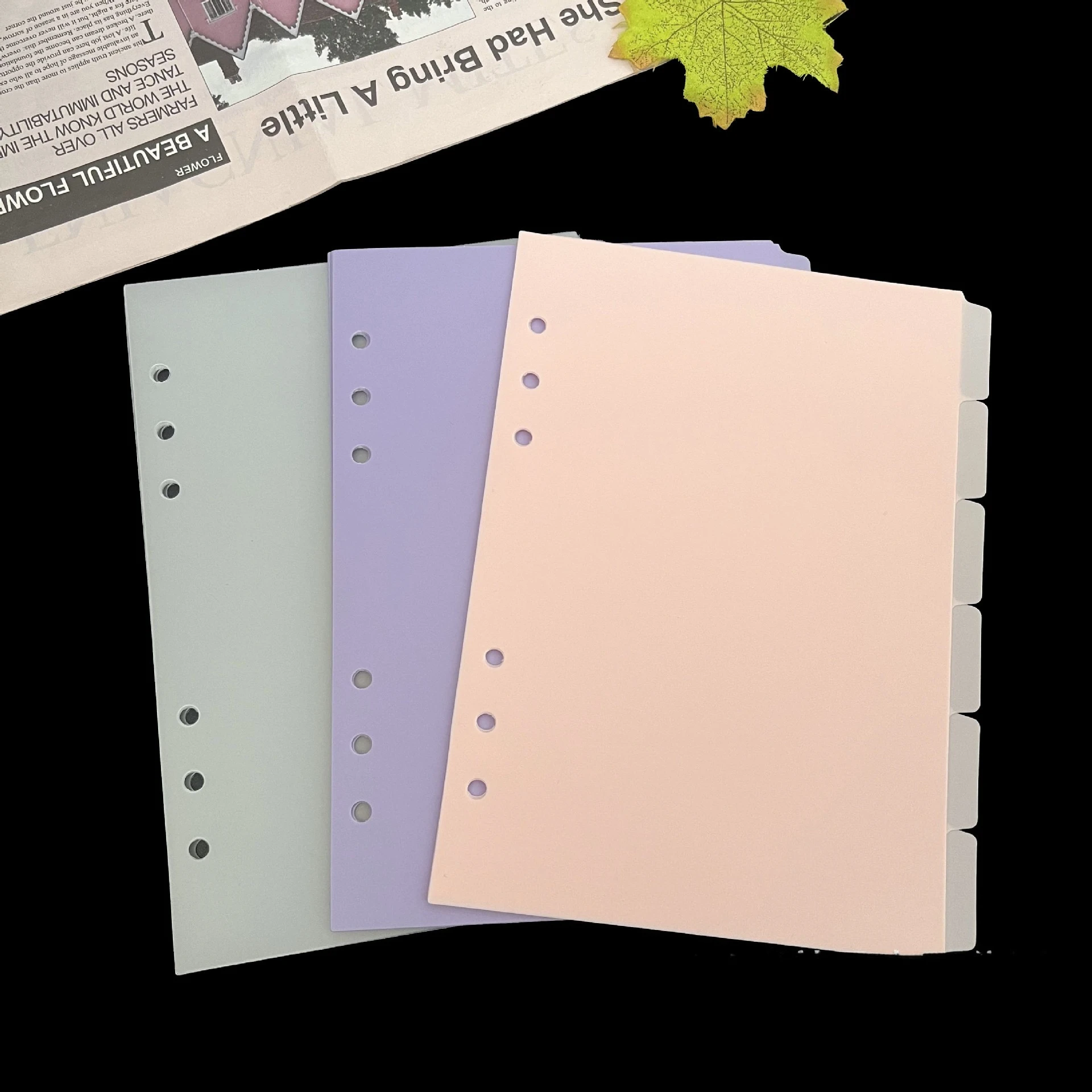 A5 PP Separator Paper Index Page Classification Separator PageNotebook ...