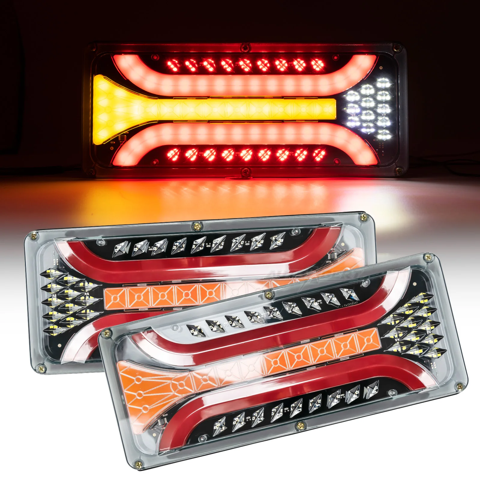 2x 24V LED Car Truck Tail Lights Taillight Rear Brake Light Indicator ...
