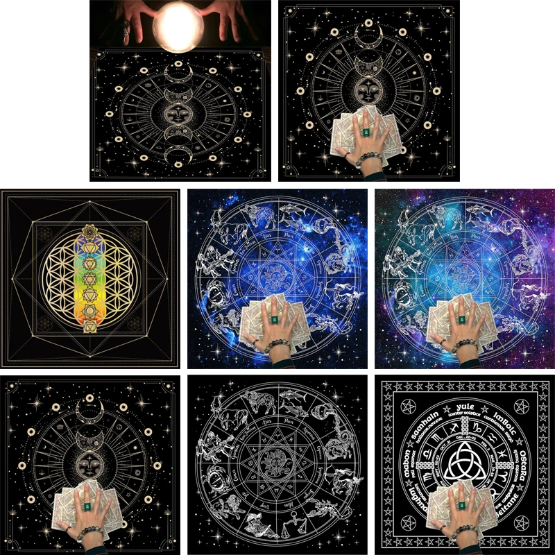 8-Types-Square-Shape-Pendulum-Divination-Altar-Tablecloth-Board-Game ...