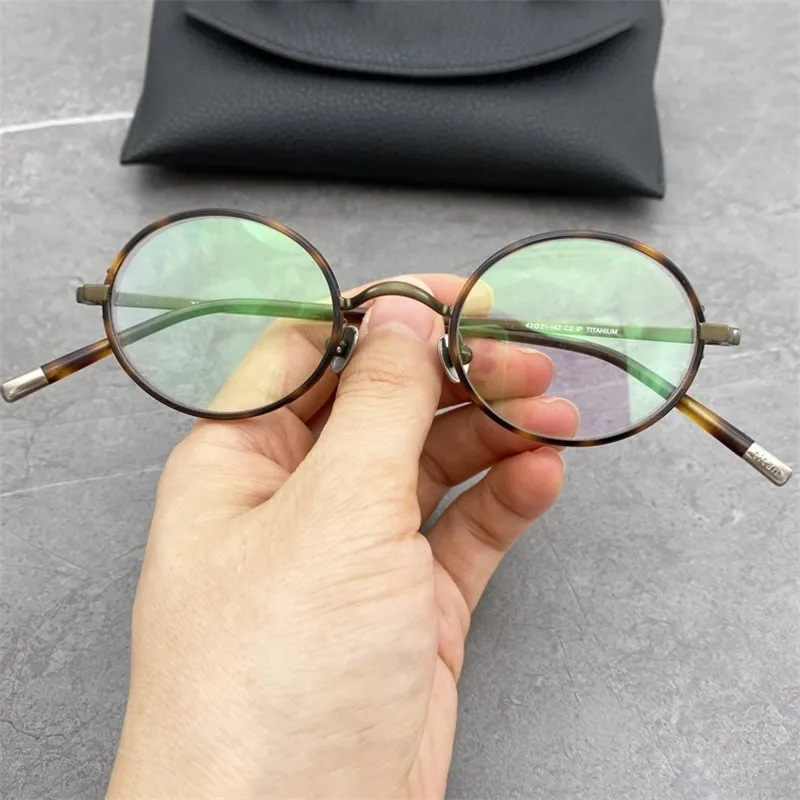 Zerosun Small Round Titanium Reading Glasses Frame Eyeglasses Men Women ...