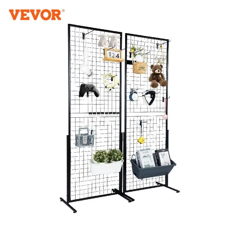 VEVOR Grid Wall Panels Tower Wire Gridwall Display Racks Double Side ...