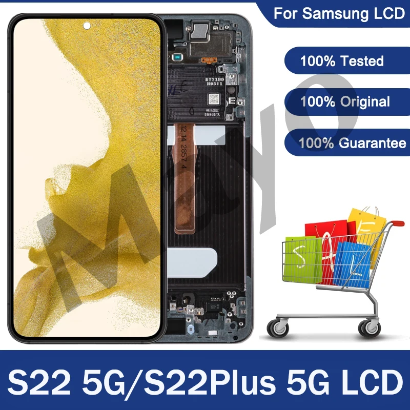 NEW-ORIGINAL-AMOLED-S22-5G-LCD-For-SAMSUNG-Galaxy-S22-S901B-S901B-DS ...