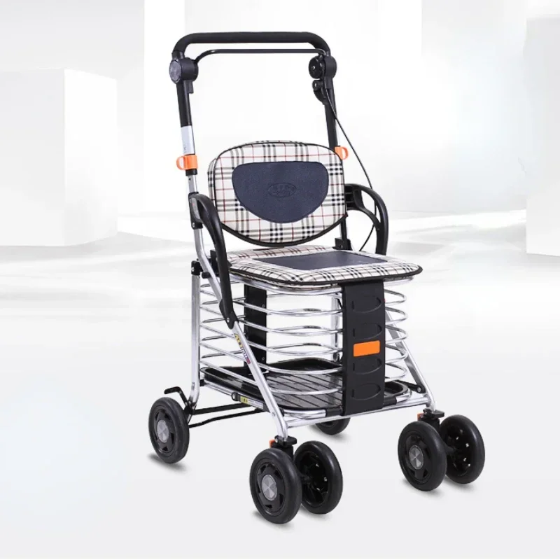 Elderly-Seatable-Trolley-Walker-Scooter-with-Aluminum-Alloy-Seat ...