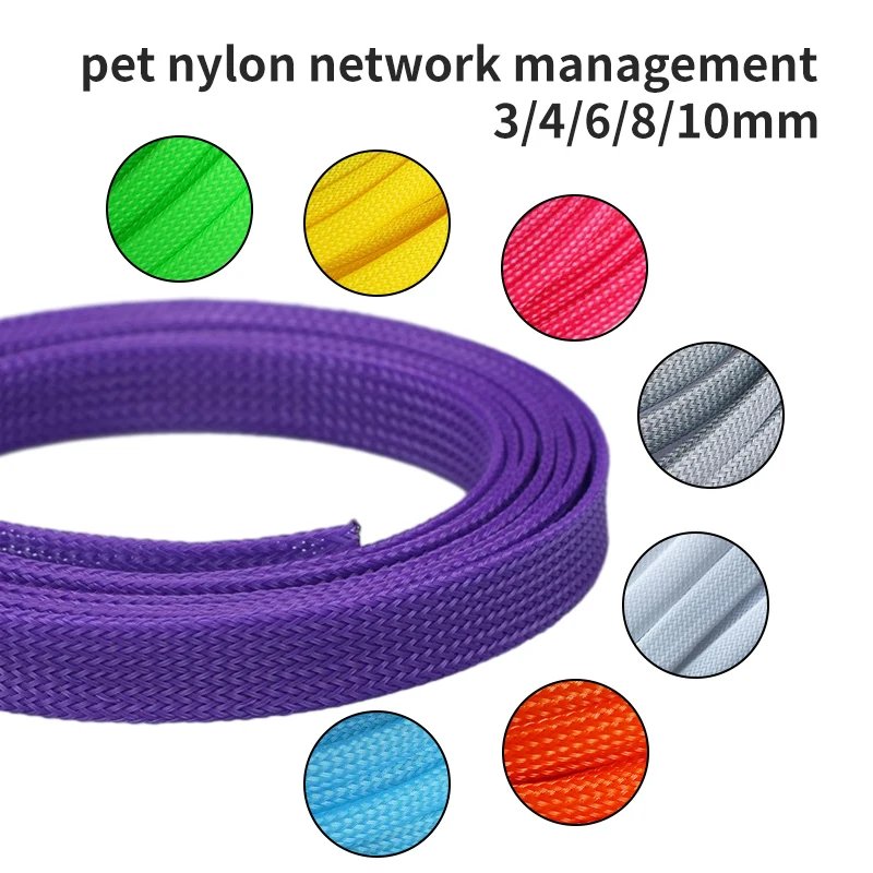 Braided-Mesh-Tube-Flame-Retardant-Nylon-Snakeskin-Mesh-PET-Retractable ...
