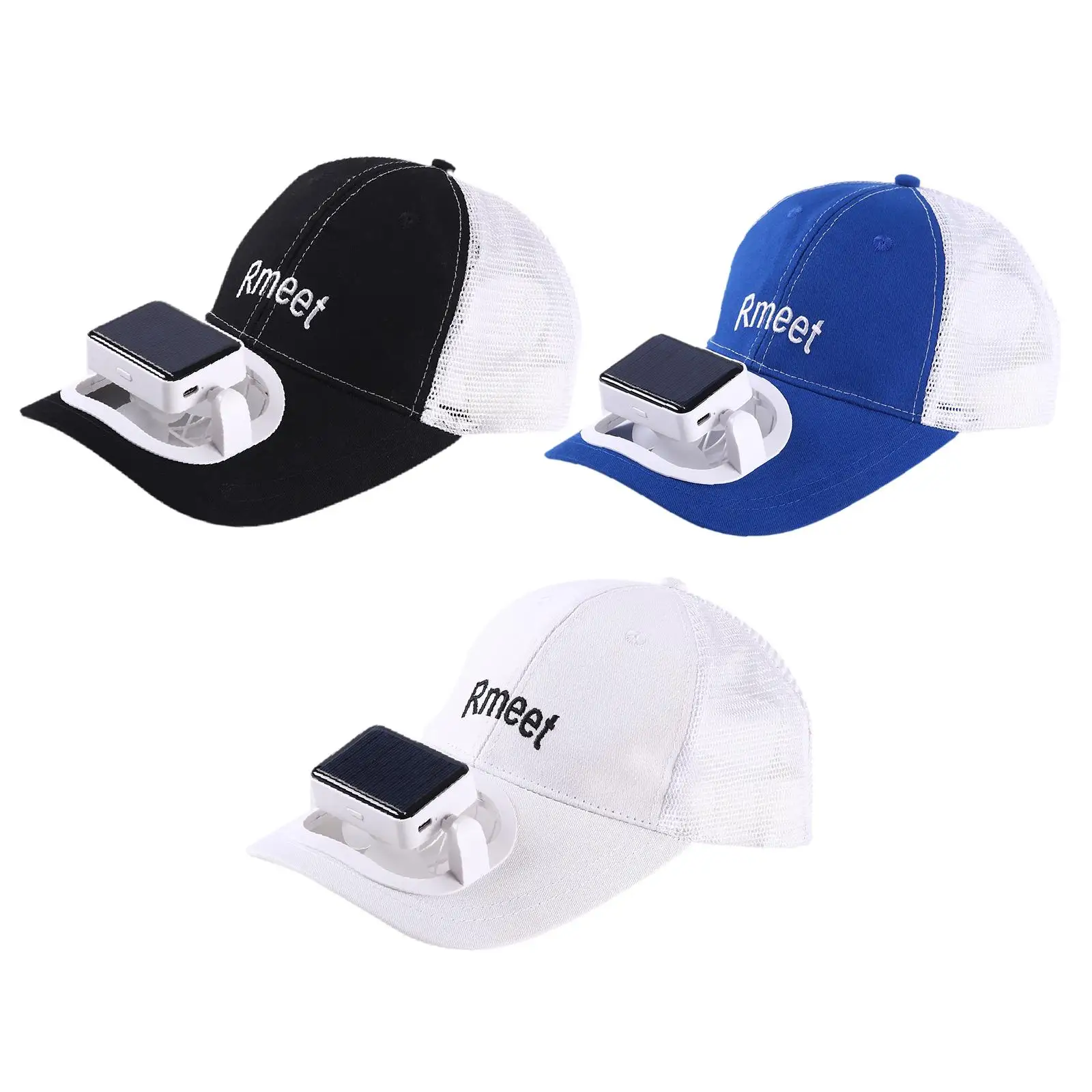 Sun-Visor-Hats-with-Fan-Summer-Solar-or-USB-Charging-Sun-Hat-Built-in ...