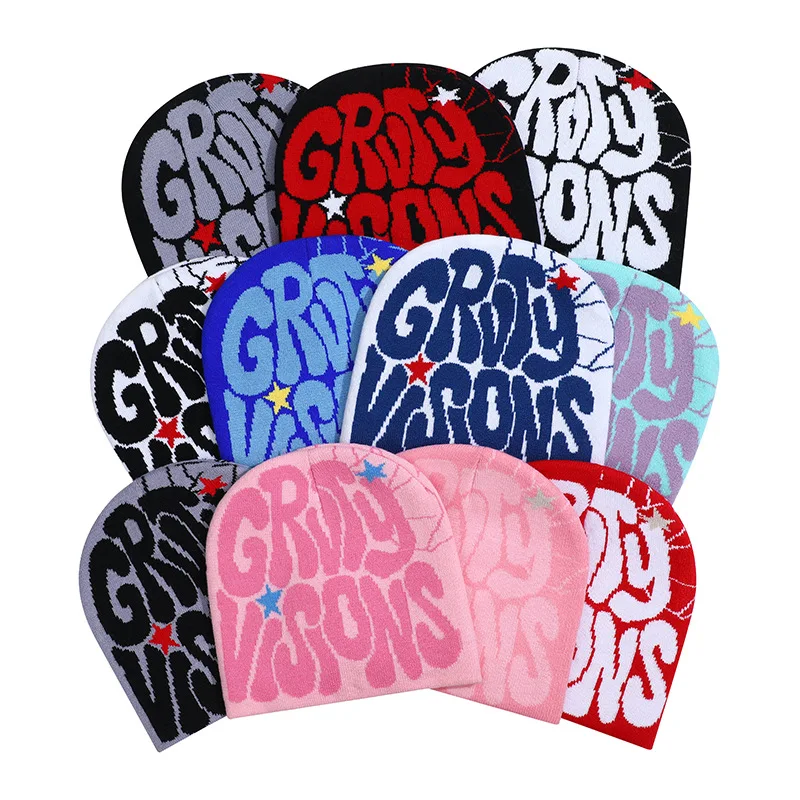Street-trend-GR-Knitted-hats-Men-s-and-women-s-jacquard-hats-European ...