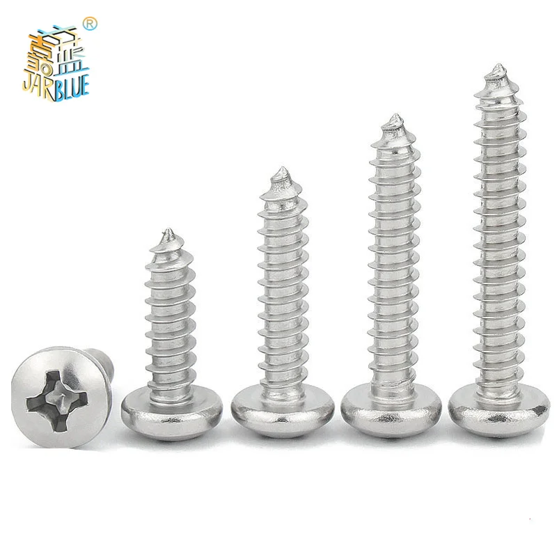10 Pcs/Lot Cross Recessed Round Head Tapping Screw M3 M3.5 M4 M5 M6 M8 ...