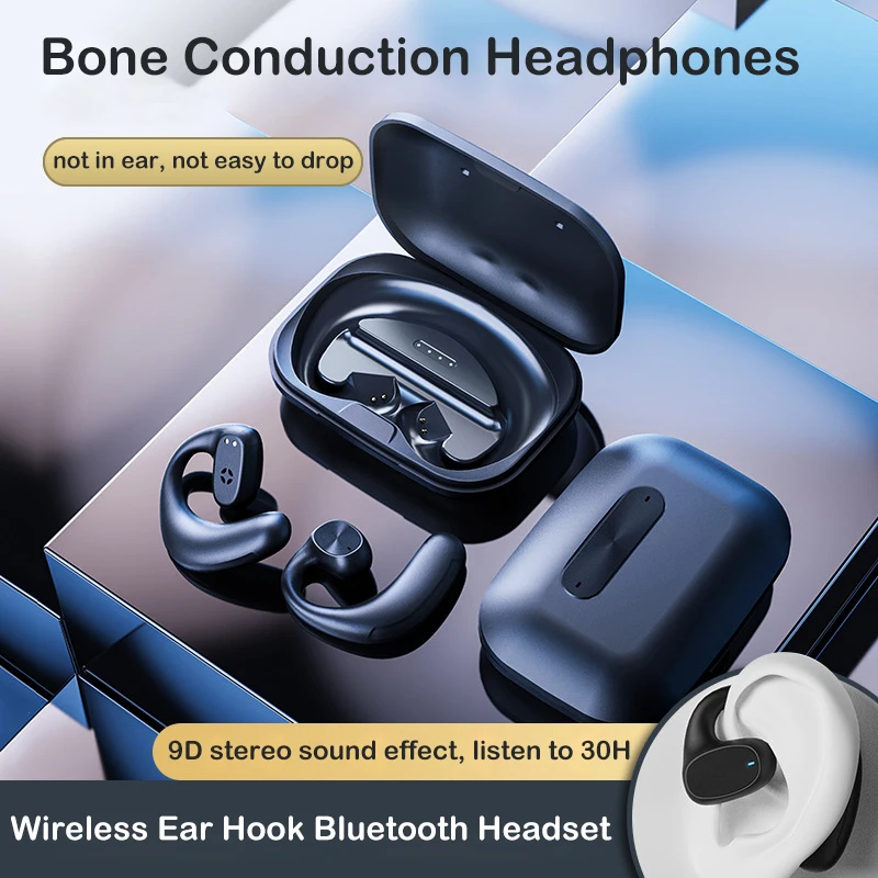 Bone Conduction Headphones Wireless Earbuds Bluetooth Real Wireless Air ...
