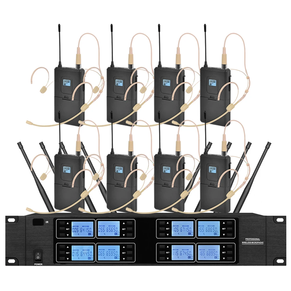 Professional-UHF-wireless-microphone-system-head-mounted-condenser ...