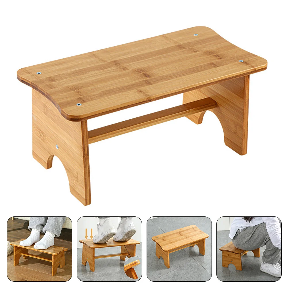 Toilet-Stool-Small-Step-Foot-Footstool-Office-Outdoor-Bathroom-Wooden ...