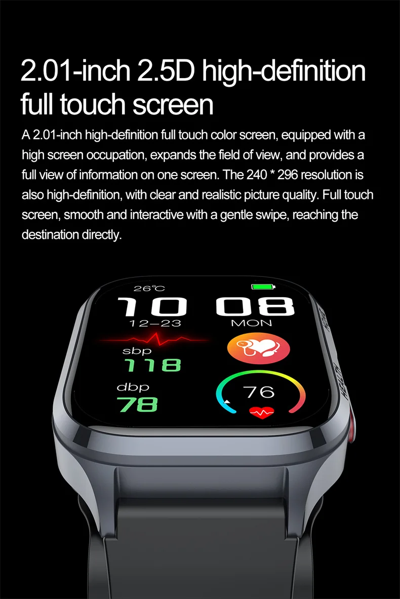 2025 New Health Nursing grade SmartWatch NFC Airbag type Smart Watch ...