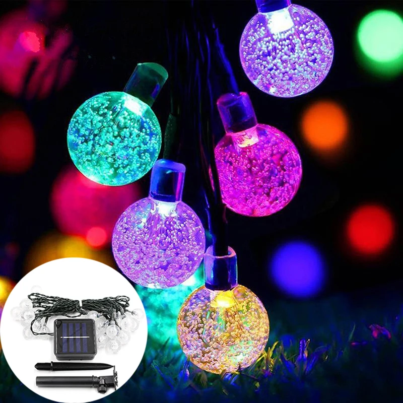 Solar-String-Lights-Outdoor-20-100-Led-Crystal-Ball-Lamp-8-Modes ...
