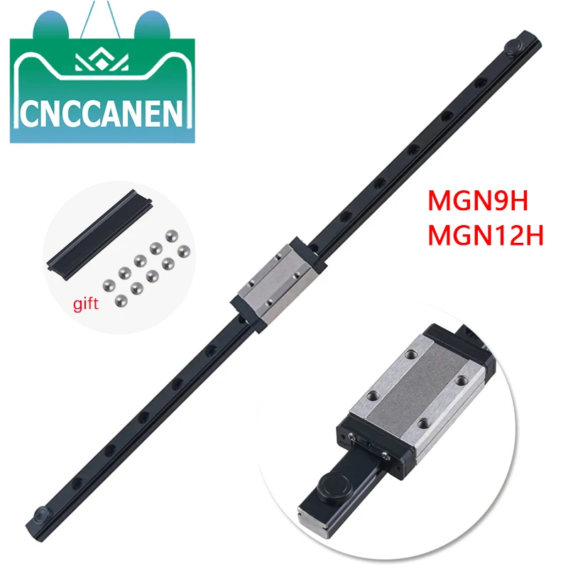 EU-MGN-MGN9-MGN12-200-300-350-400-450-500-600mm-Black-miniature-linear ...