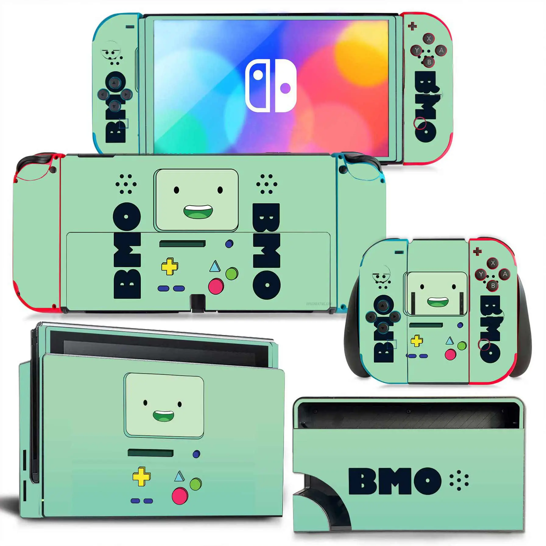 Anime BMO Skin Cover Sticker Decal for Nintendo Switch OLED Console Joy ...