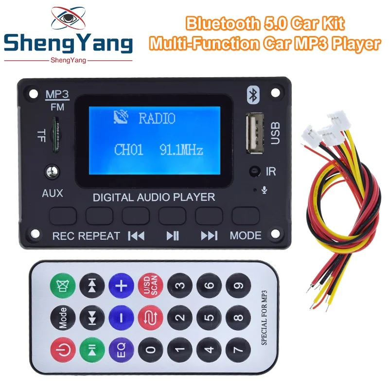 TZT DC 5V 12V MP3 Decoder Board WMA Decoding MP3 Player Bluetooth5.0 ...