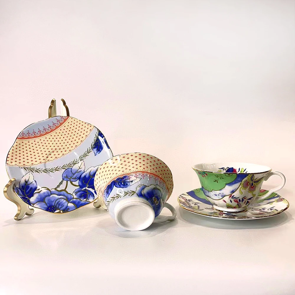 European Nobility Bone China Afternoon Tea Coffee Milk Cup Plate ...
