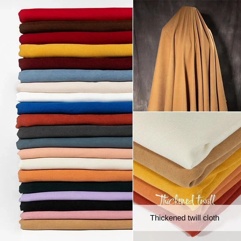 Thickened-Twill-Suit-Fabric-Pure-Polyester-Material-Soft-Silky ...
