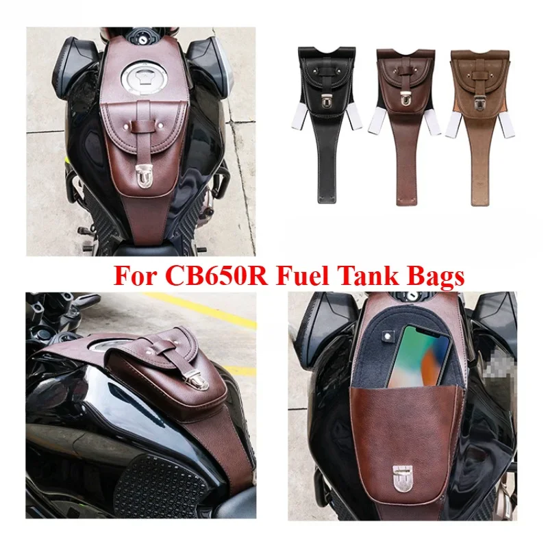 Motorcycle-Gas-Tank-Dash-Console-Center-Pouch-Bag-PU-Leather-for-HONDA ...