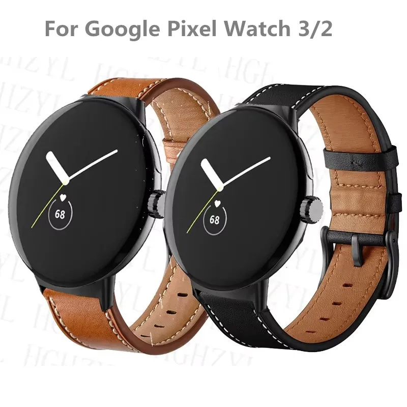 Leather Strap For Google Pixel Watch 3 45mm Replacement Watch Band For ...